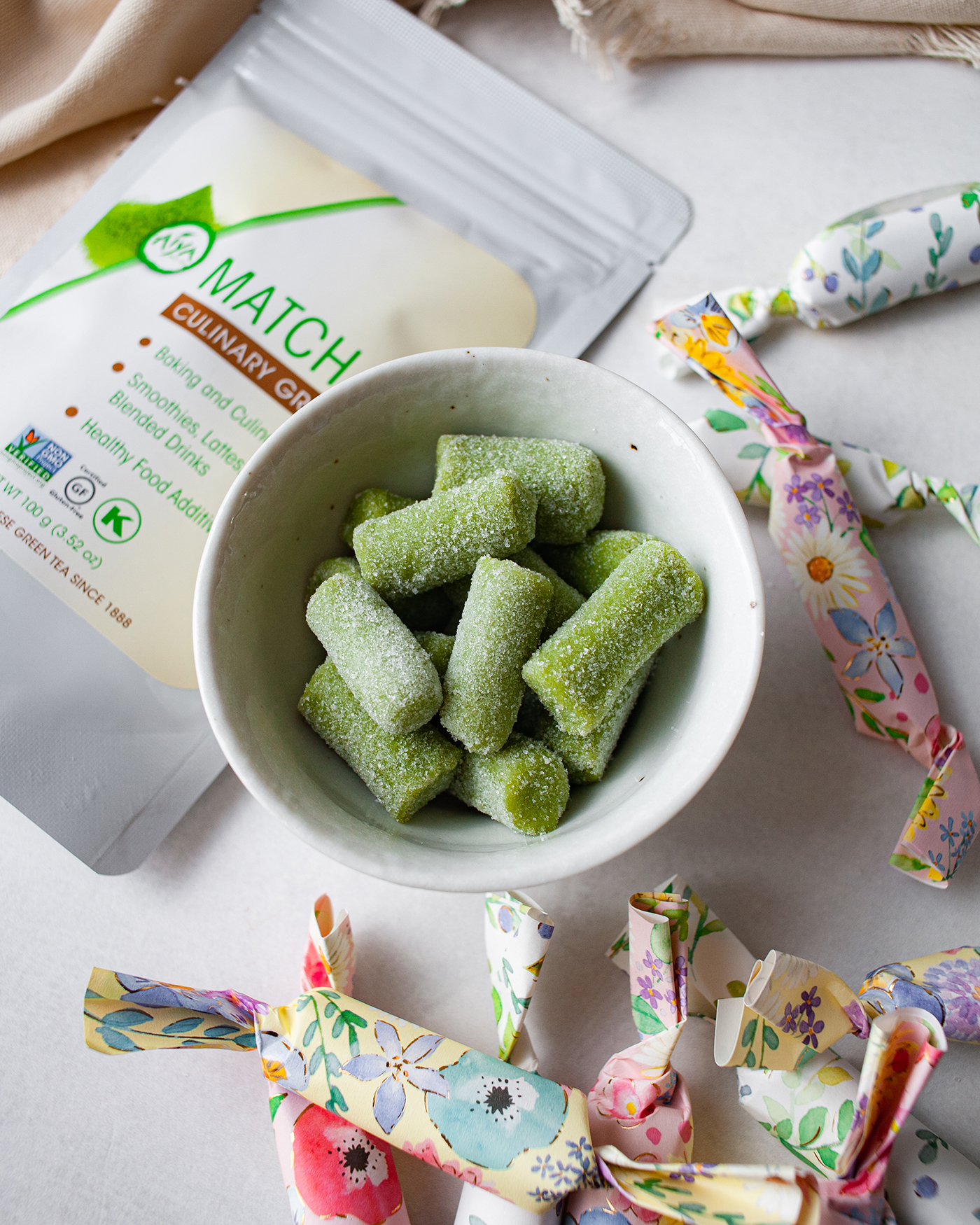 Matcha Pastillas De Leche (Filipino Milk Candy)